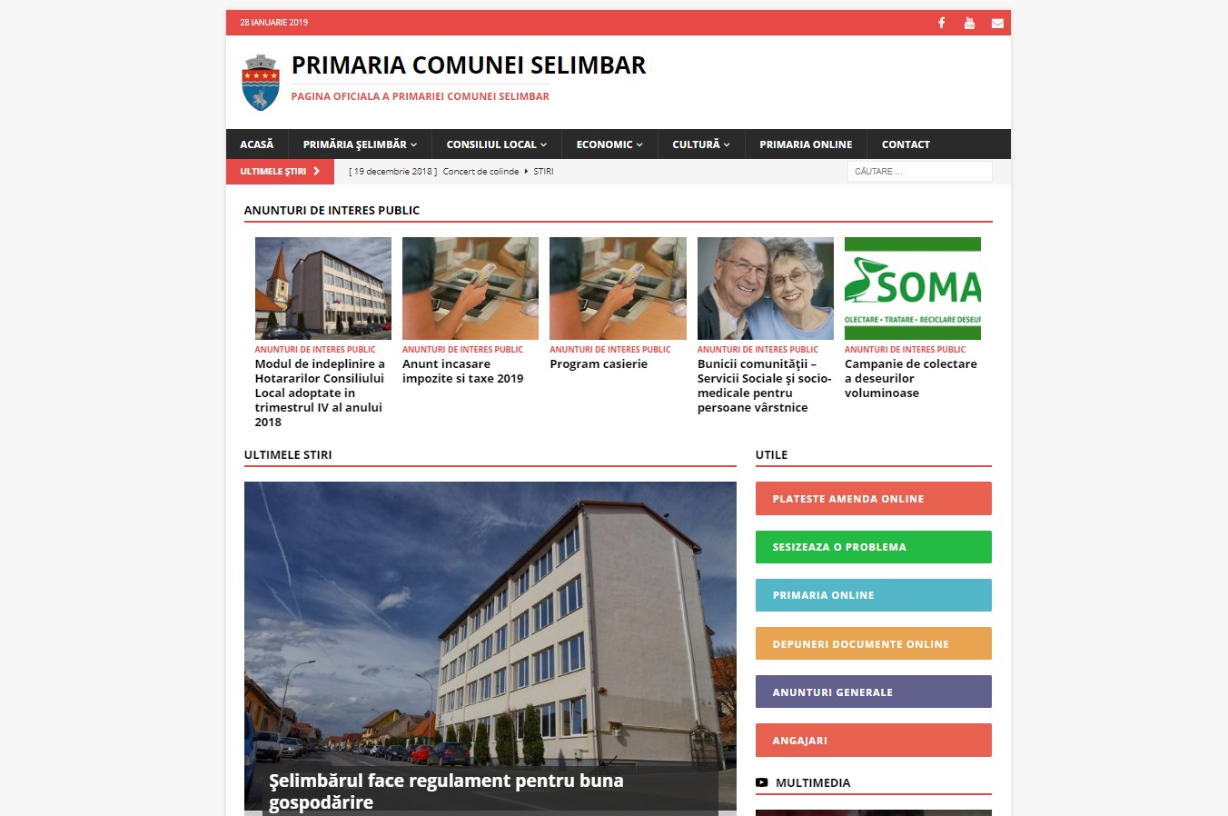 Mijloace de plată moderne pentru plata impozitului - Primaria Selimbar